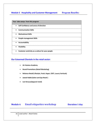 Training Program Description Catalog | PDF