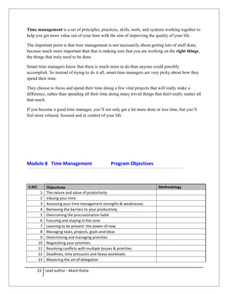 Training Program Description Catalog | PDF