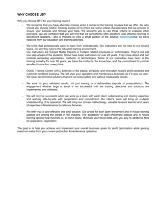 Training program guide 2012 - draft | PDF