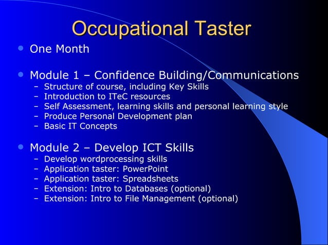 ITeC Training Introduction | PPT