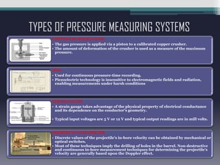 Barrel pressure measurements inside a gun chamber | PPTX