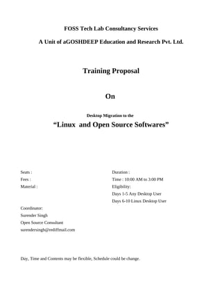 Training Proposal | PDF