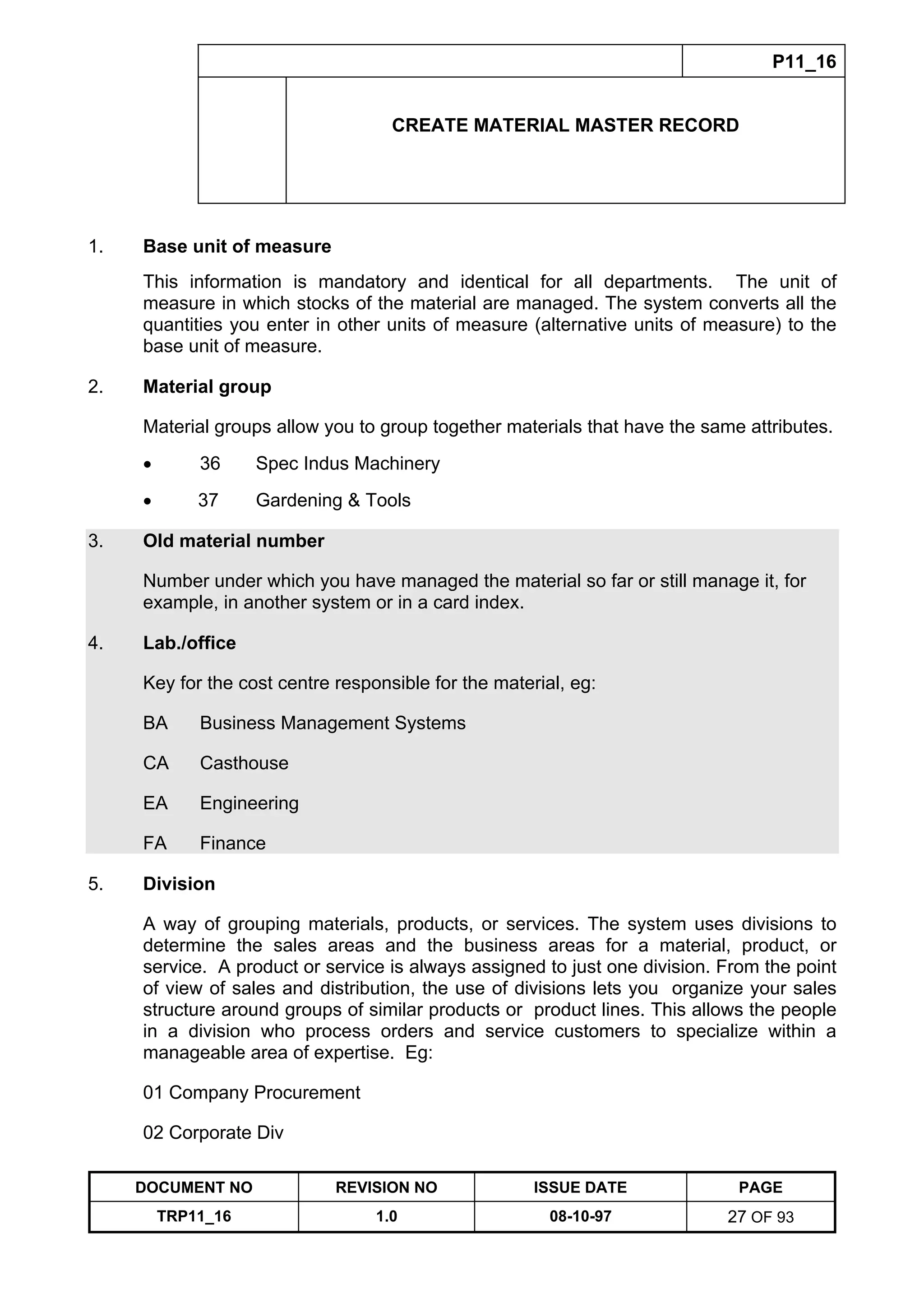Training Reference Document Template | PDF