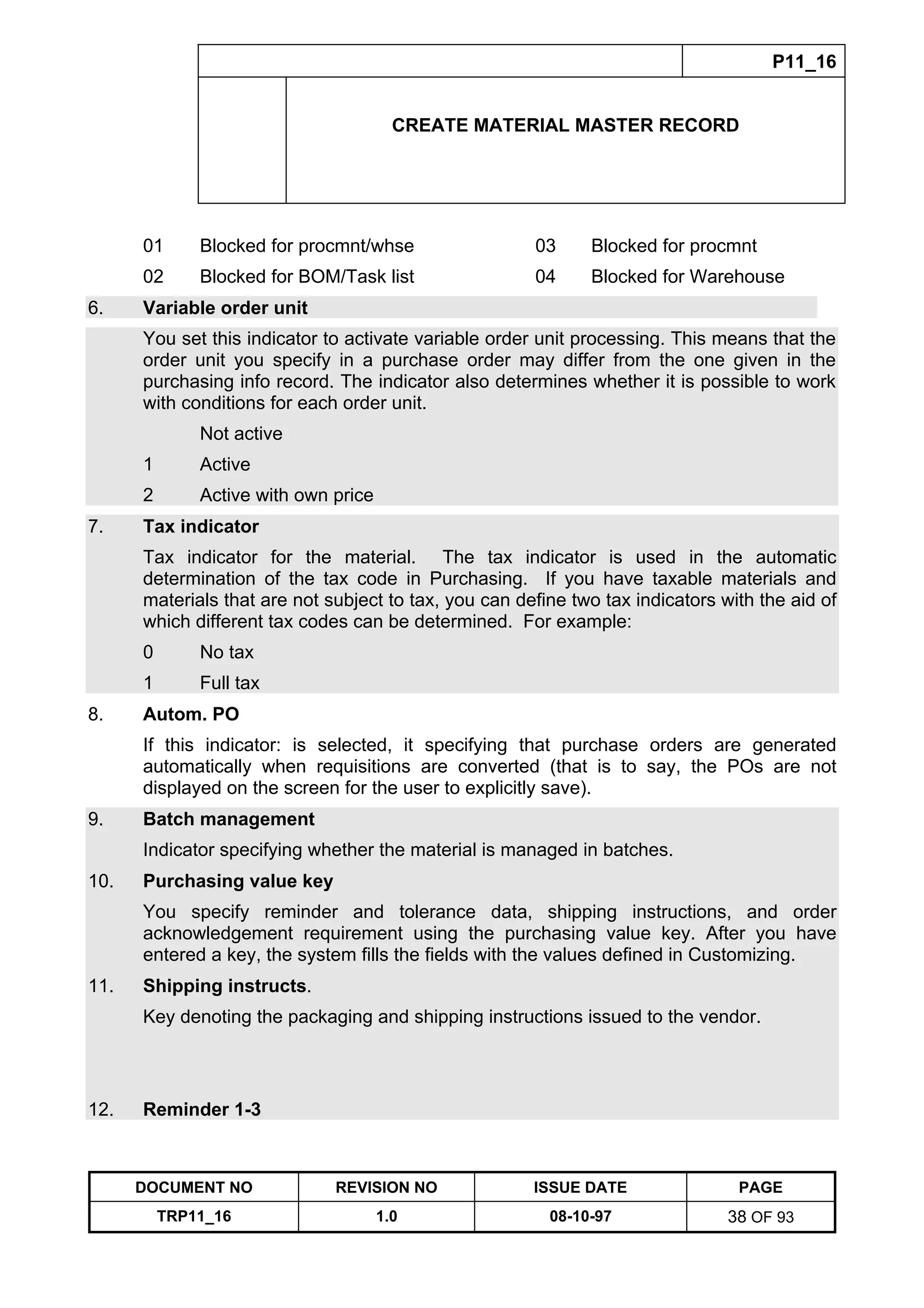 Training Reference Document Template | PDF