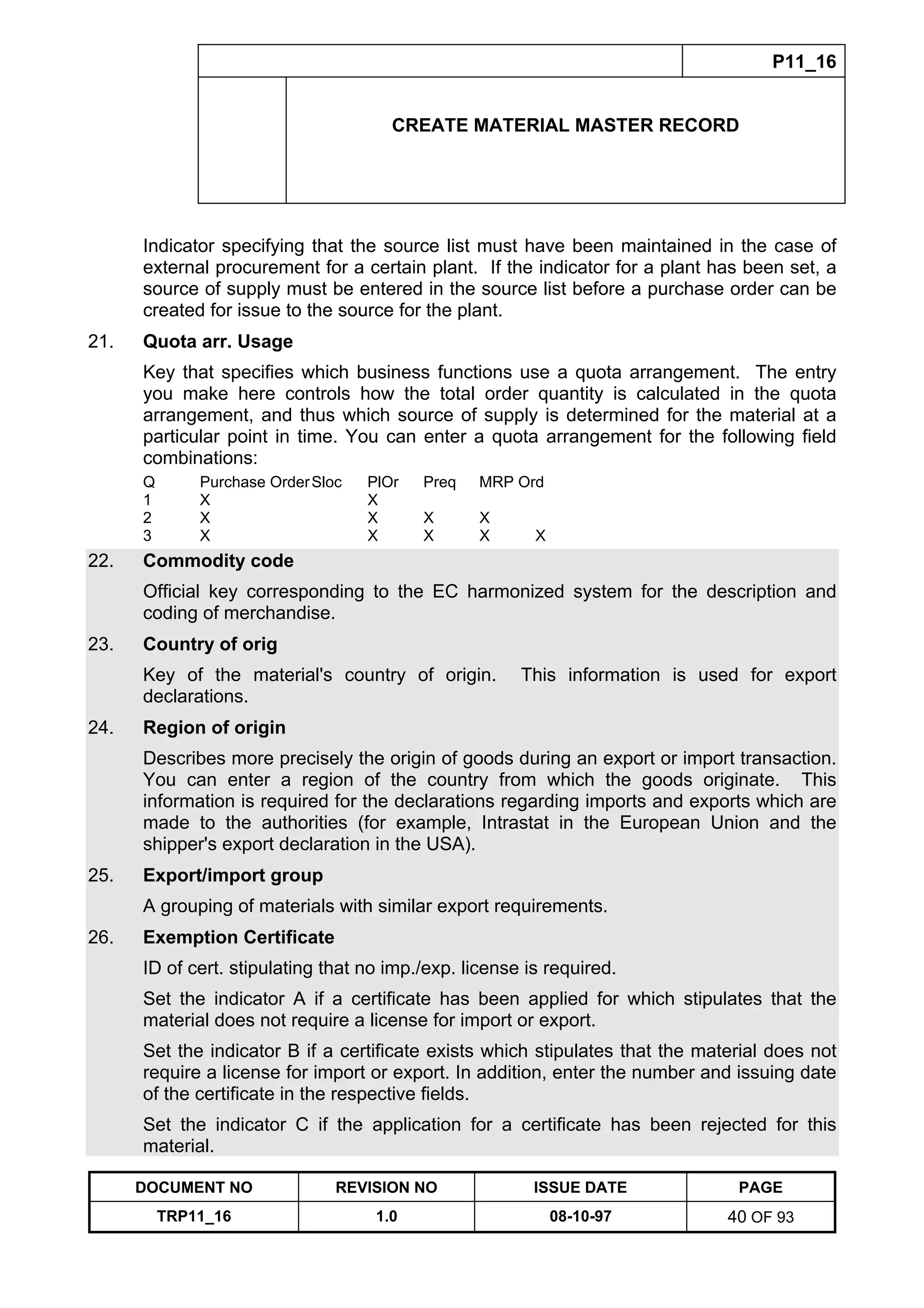 Training Reference Document Template | PDF
