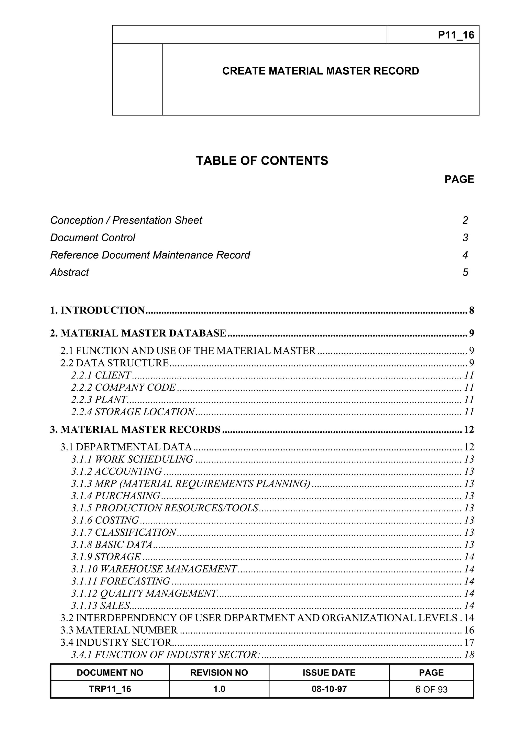 Training Reference Document Template | PDF