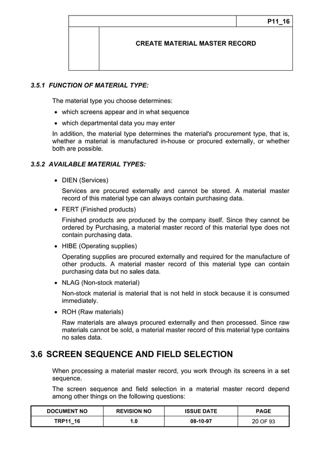 Training Reference Document Template | PDF