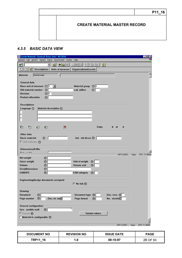 Training Reference Document Template | PDF