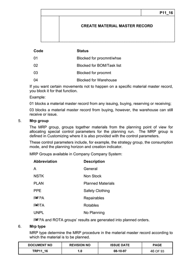 Training Reference Document Template | PDF