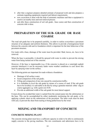 PROJECT REPORT ON ROAD CONSTRUCTION | PDF