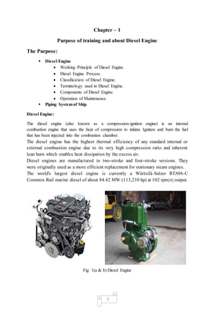 Training report on Diesel Engine's component Engine head | DOCX