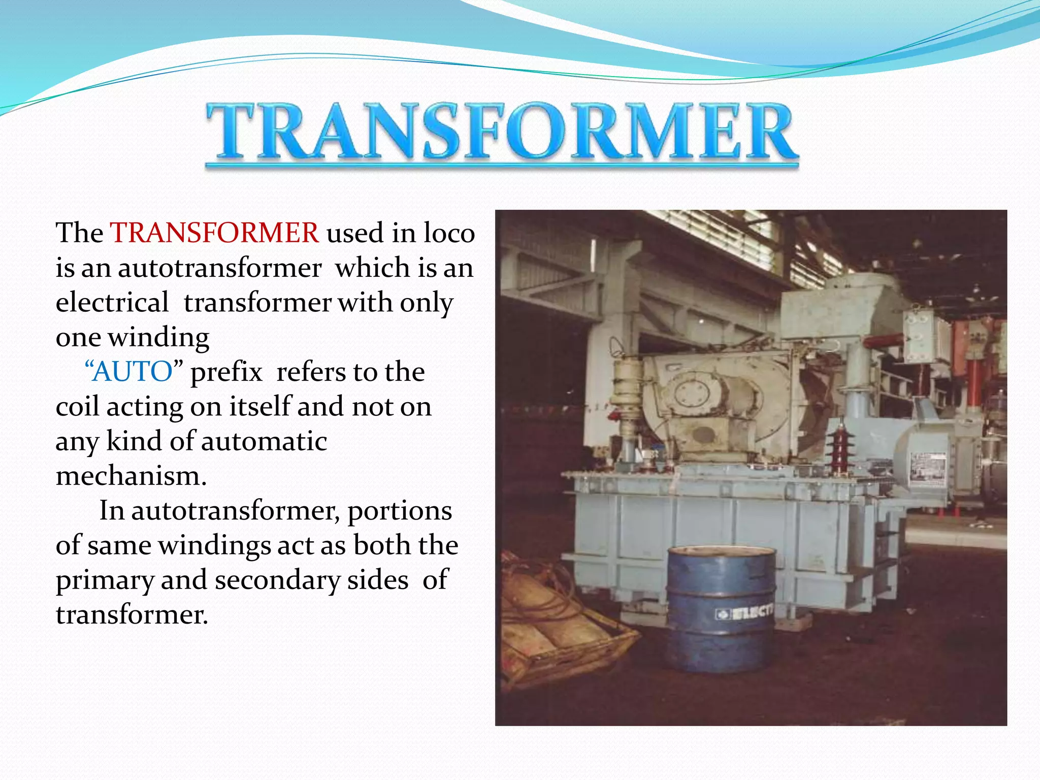 Training report of Electric Loco Shed | PPTX