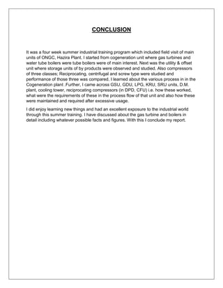 Industrial Training report at ONGC | PDF