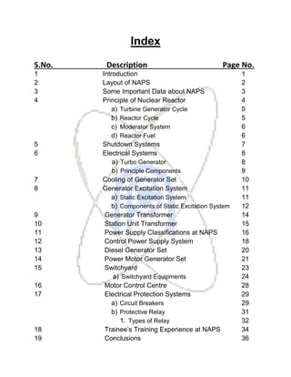 Narora Atomic Power Plant Vocational Training Report | PDF