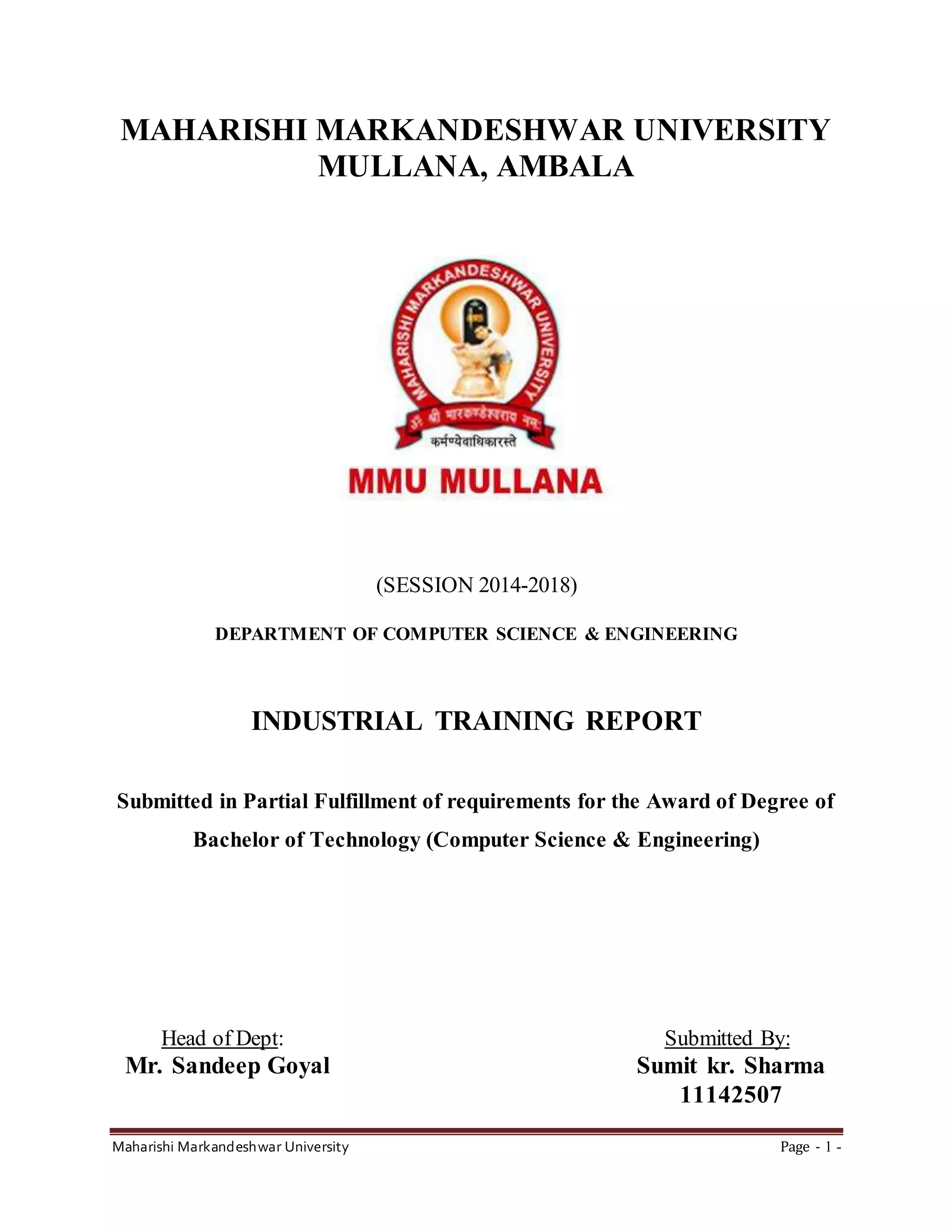 Core Java Training report | DOCX