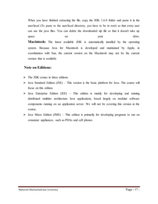 Core Java Training report | DOCX