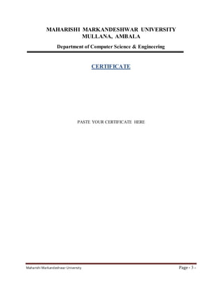 Core Java Training report | DOCX