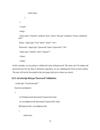 Training report on web developing | PDF