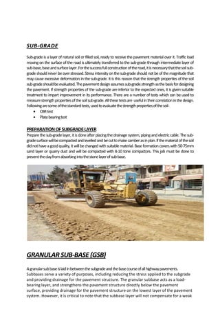 REPORT ON SUMMER TRAINING AT PWD(FLEXIBLE PAVEMENTS CONSTRUCTION) | PDF