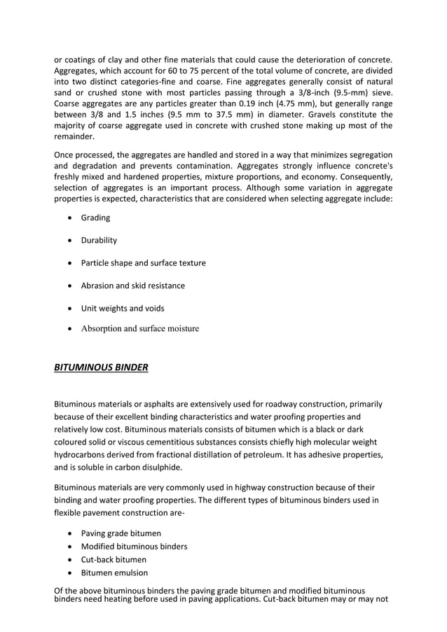 REPORT ON SUMMER TRAINING AT PWD(FLEXIBLE PAVEMENTS CONSTRUCTION) | PDF