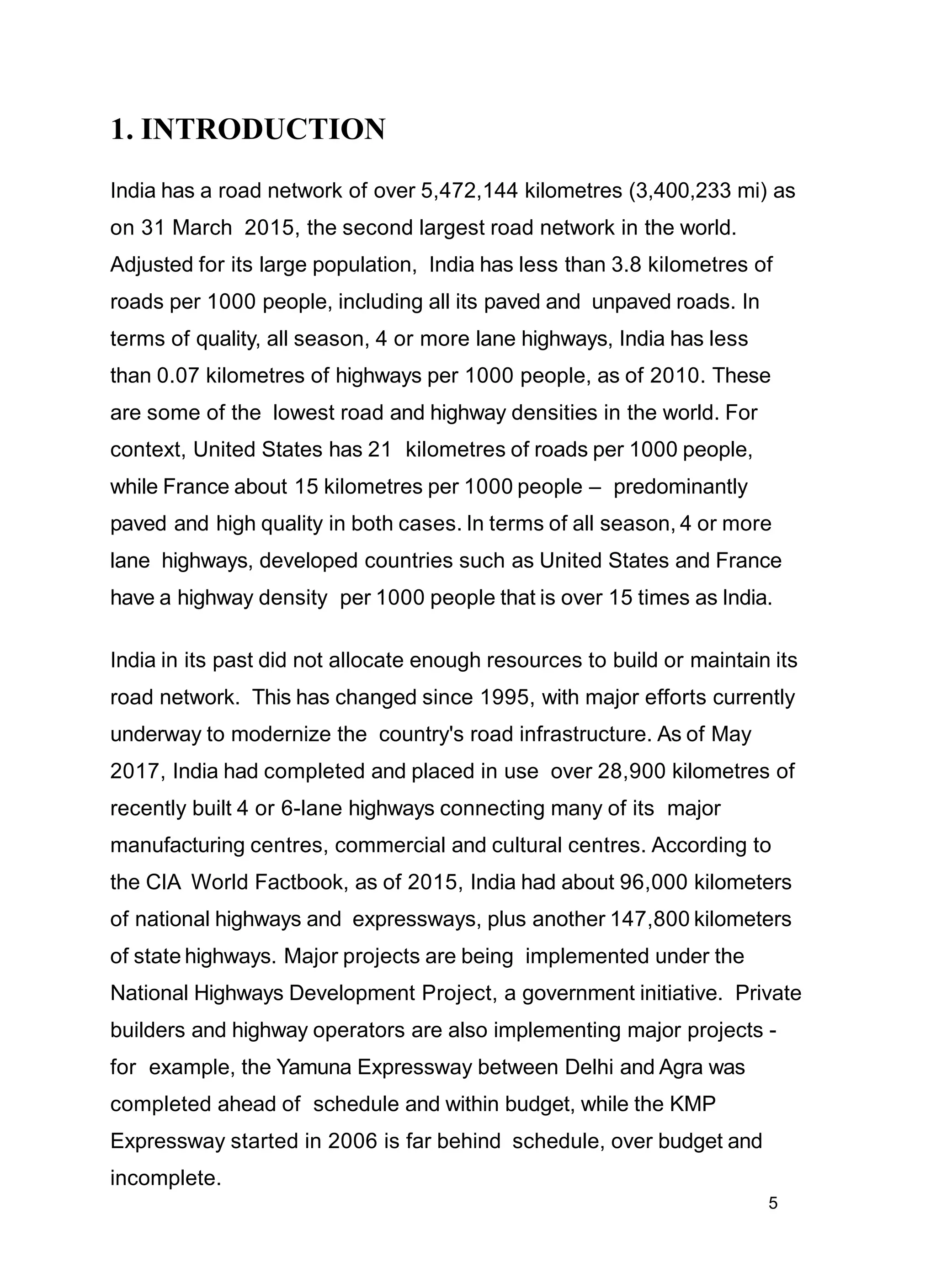 Training report of road construction | PPTX