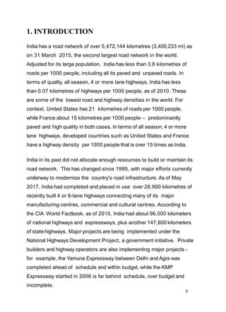 Training report of road construction | PPTX