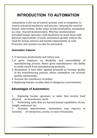 training report. automation,plc , scada | DOCX