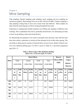 Traning report on Khetri Copper Mine | PDF