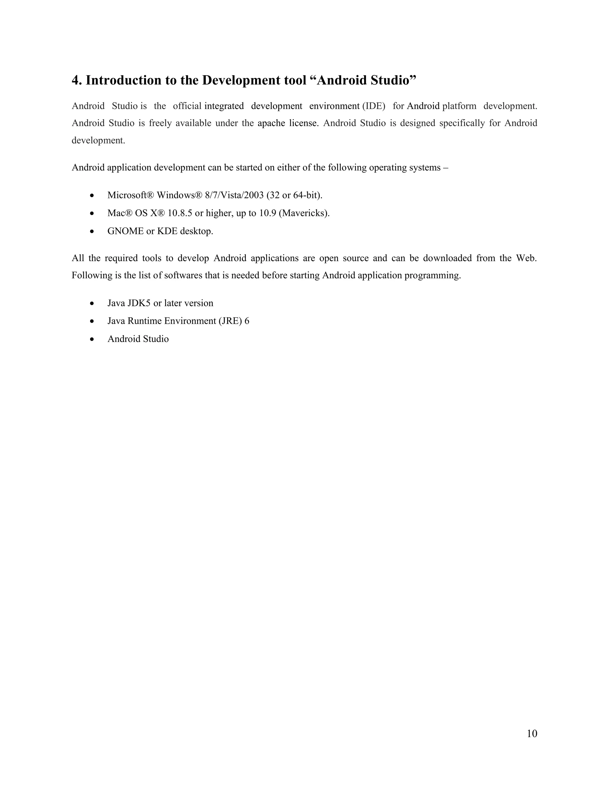 android app development training report | PDF