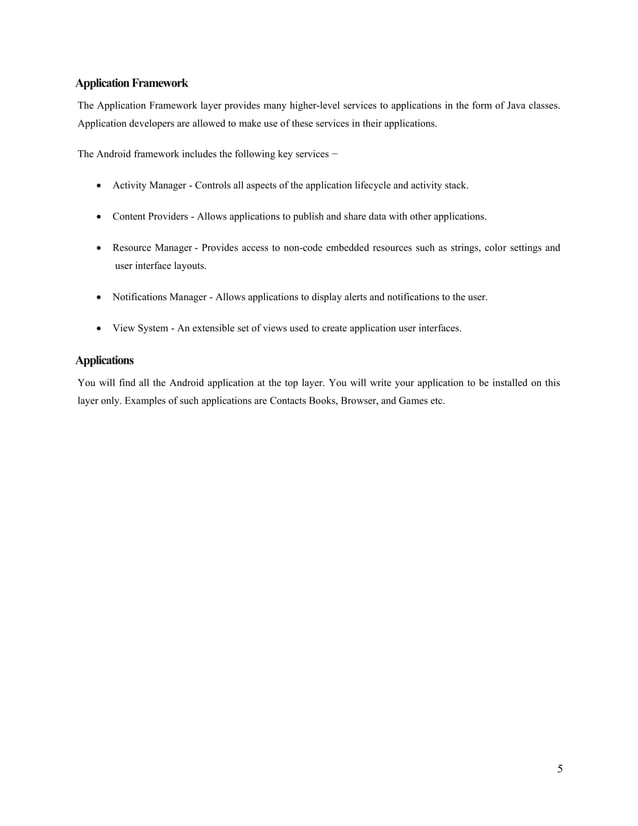 android app development training report | PDF