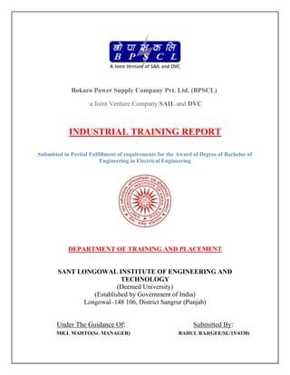 BPSCL Vocational Training report | PDF