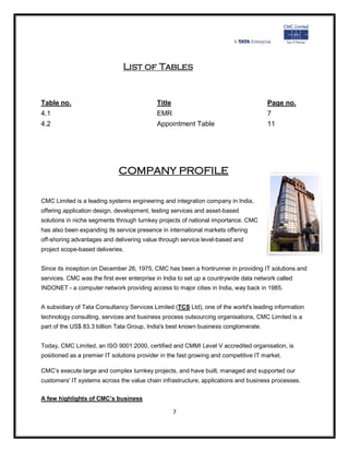 Summer Training report at TATA CMC | PDF