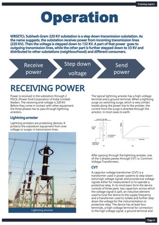 WBSETCL Subhash Gram 220KV Substation Training Report | PDF