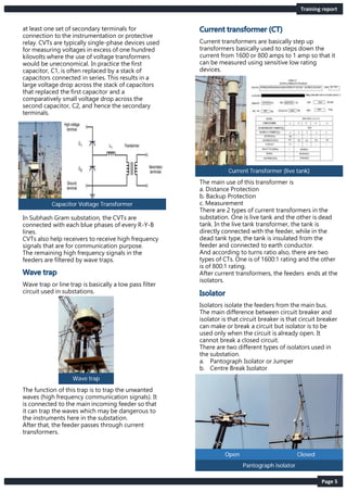 WBSETCL Subhash Gram 220KV Substation Training Report | PDF