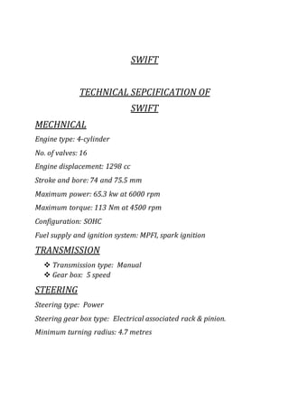 Training Report Maruti Suzuki (Imran Alam) | DOCX
