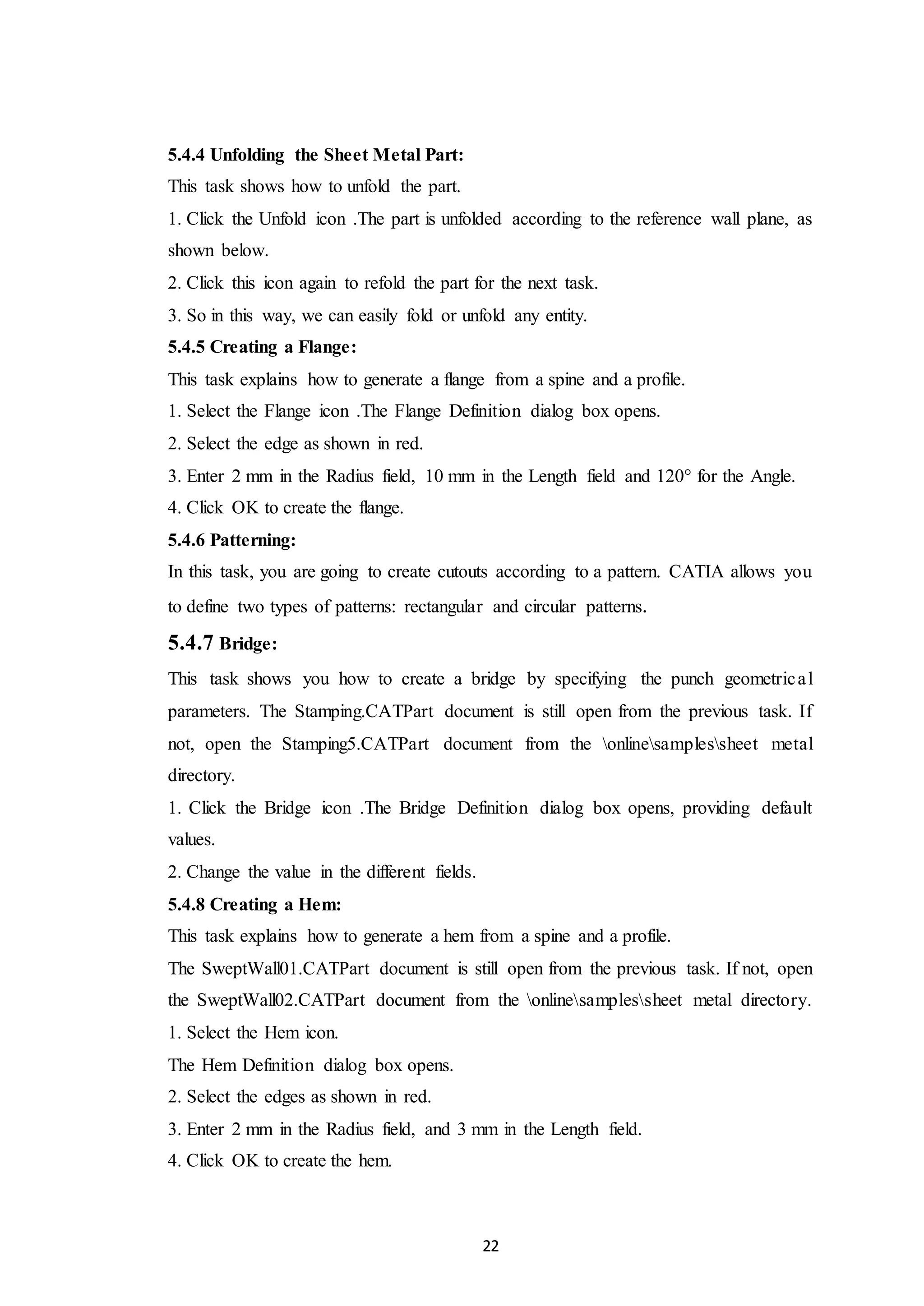 Training report on catia | DOCX