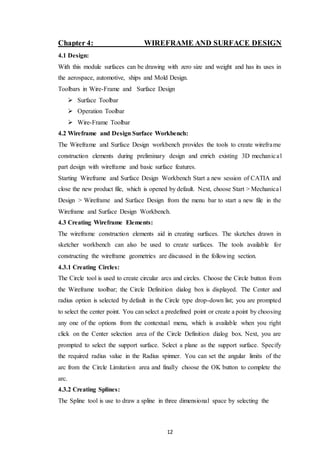 Training report on catia | DOCX