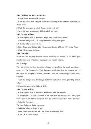 Training report on catia | DOCX