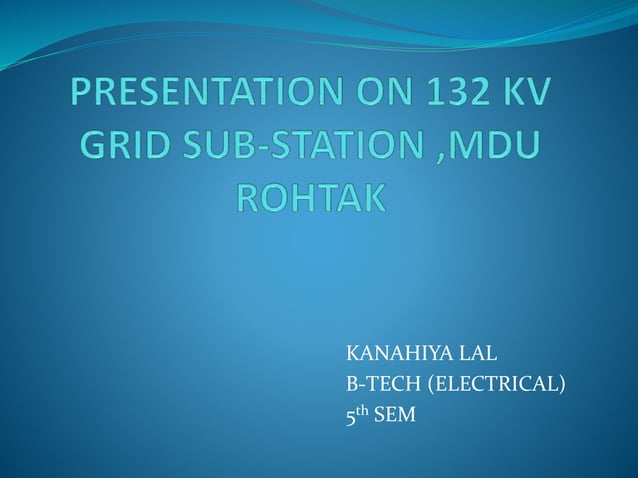 Training report on substation presentation | PPTX