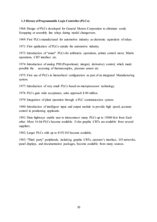 Training report of PLC | DOCX