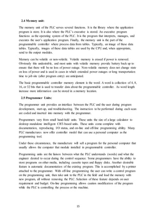 Training report of PLC | DOCX