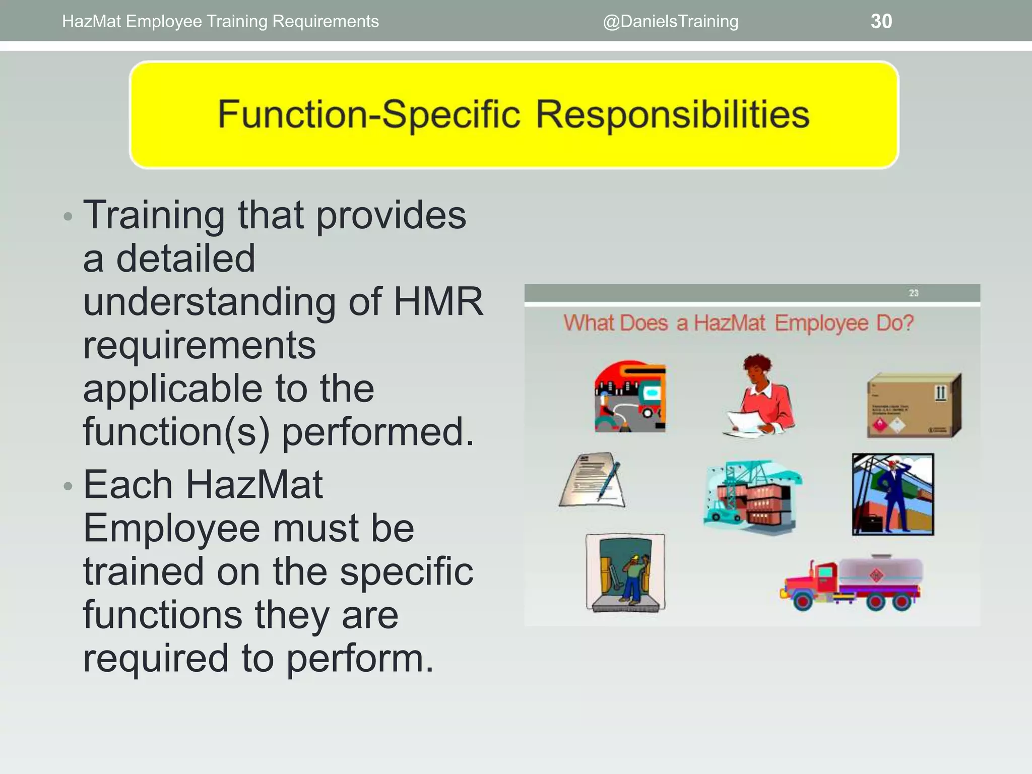Training Requirements for HazMat Employees | PPTX