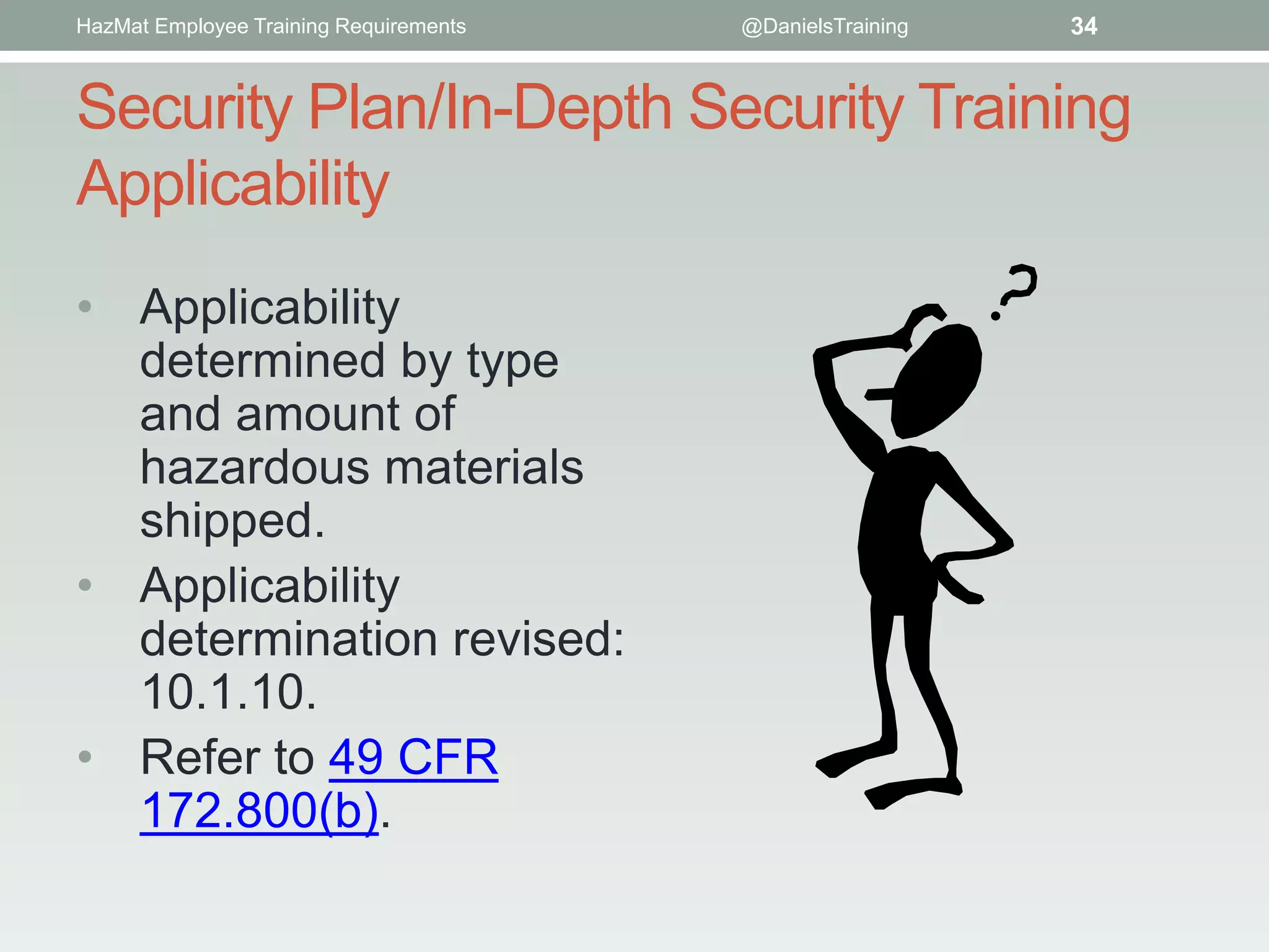 Training Requirements for HazMat Employees | PPTX