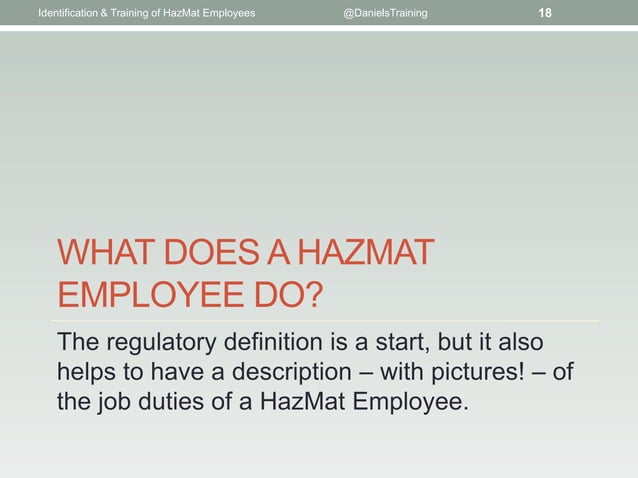 Who or What is a HazMat Employee? | PPT