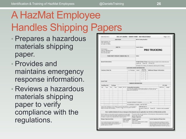 Who or What is a HazMat Employee? | PPT