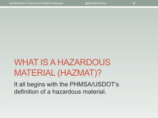 Who or What is a HazMat Employee? | PPTX