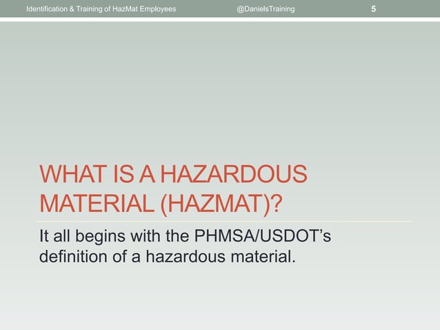 Who or What is a HazMat Employee? | PPT