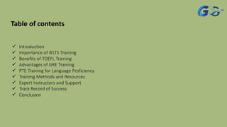 English Language Proficiency Training Consultants in Hyderabad | PDF