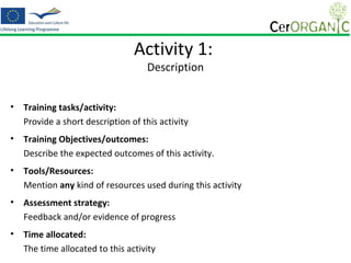Template of a training scenario presentation | PPT