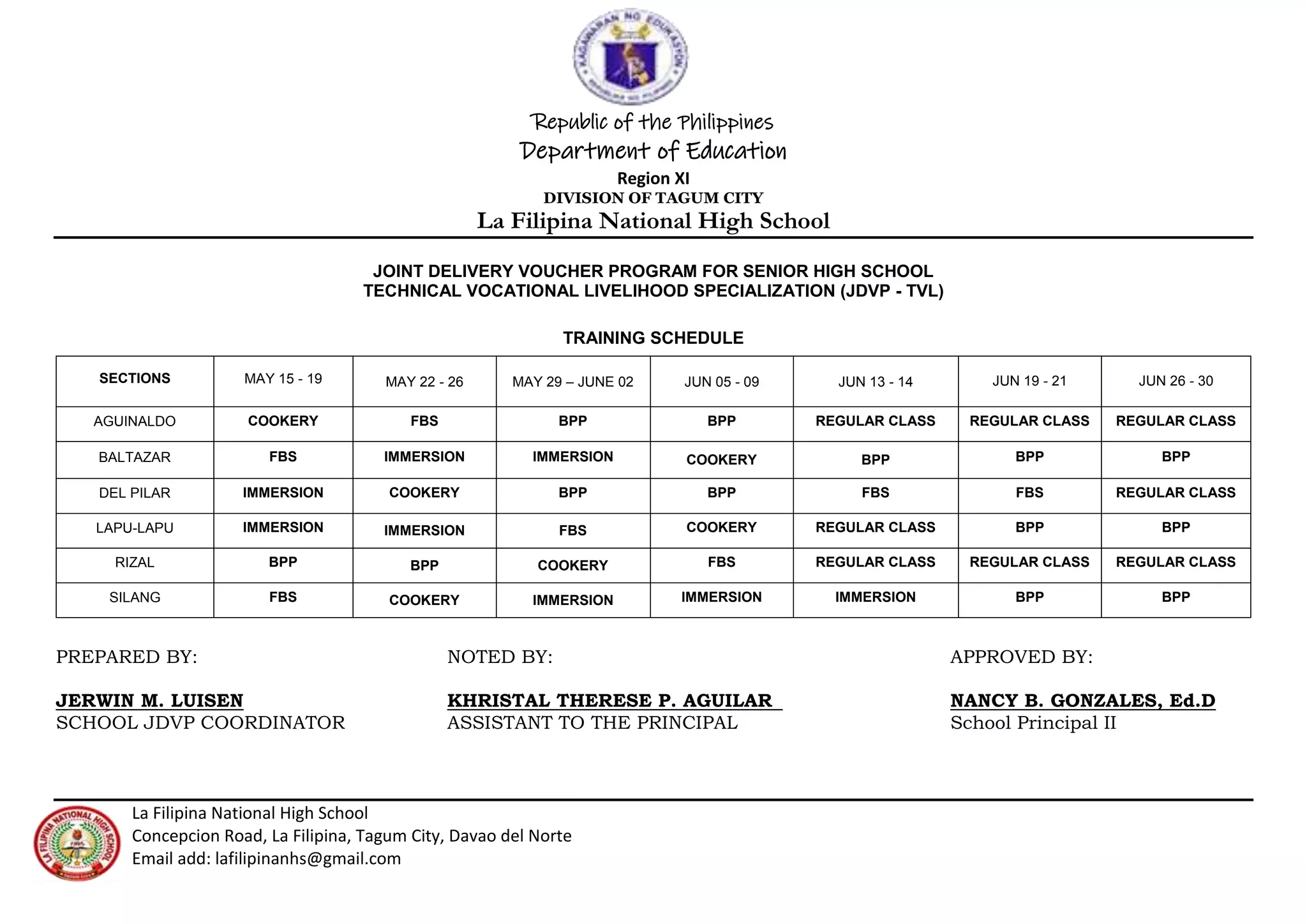 TRAINING SCHEDULE.docx